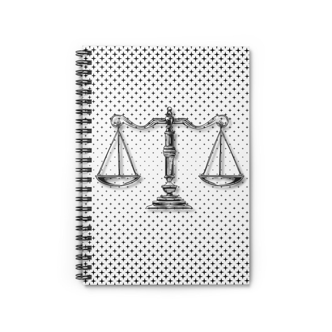 Scales of Justice Journal, Legal Notepad, Lawyer Notebook, Law Student ...