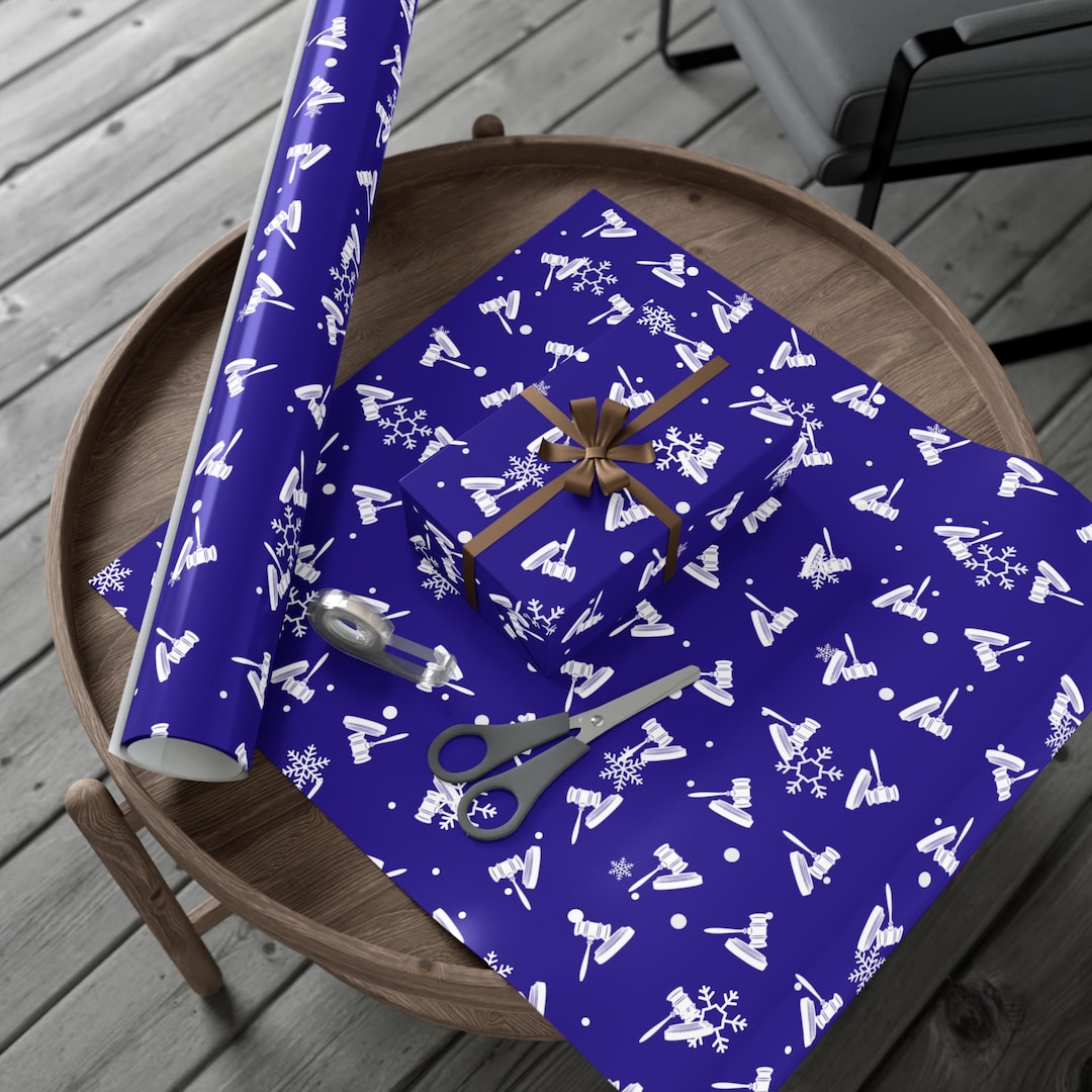 Wrapping Paper, Gavel Holiday Gift Wrap, Legal Holiday Lawyer Xmas ...