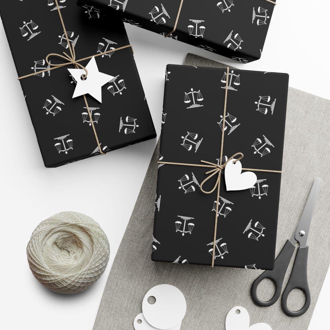 Wrapping Paper, Scales of Justice Legal Field Gift Wrap for Law School ...