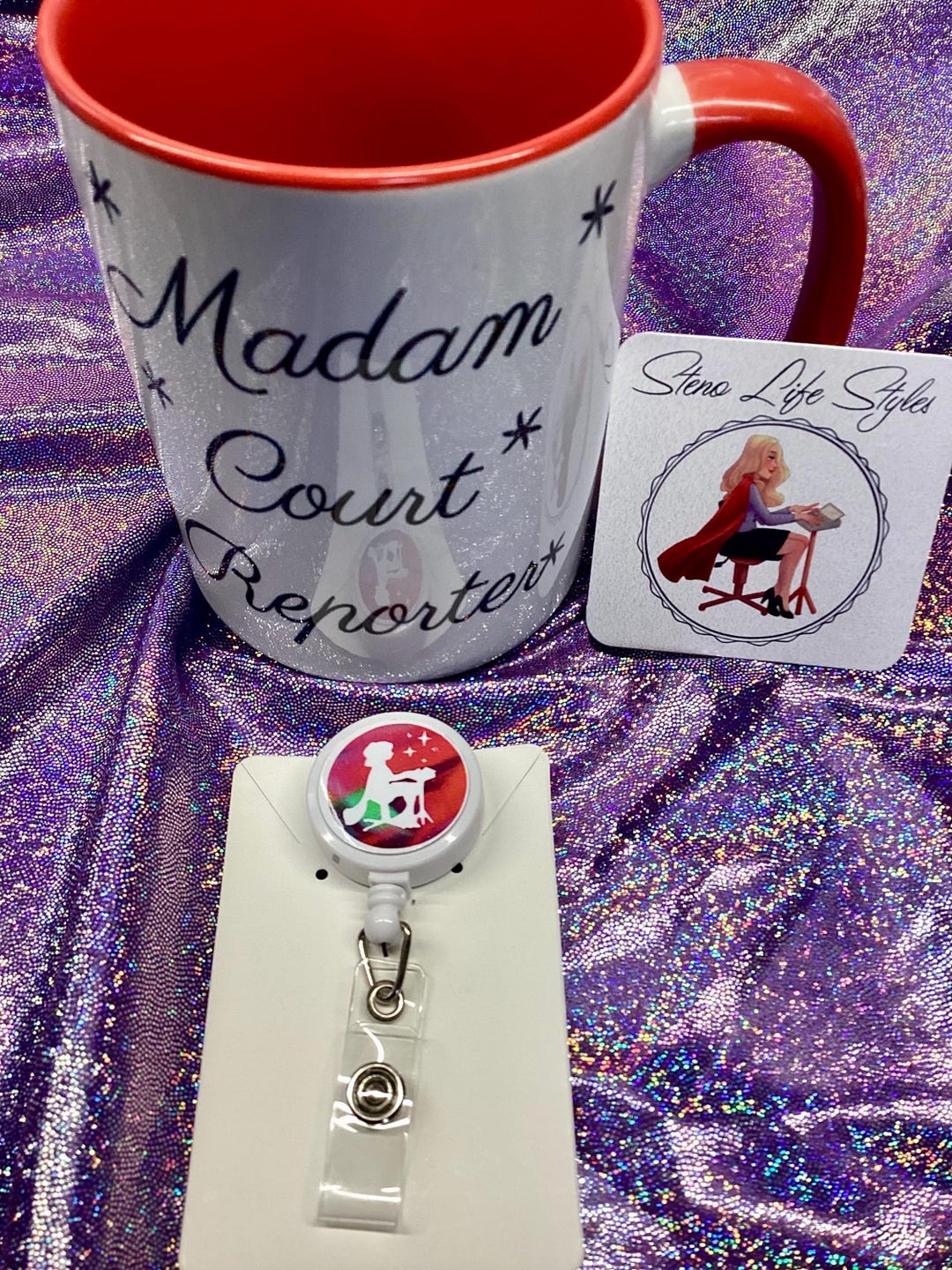 Court Reporter Badge Pull Custom Made Stenographer Court Reporter Mouse ...