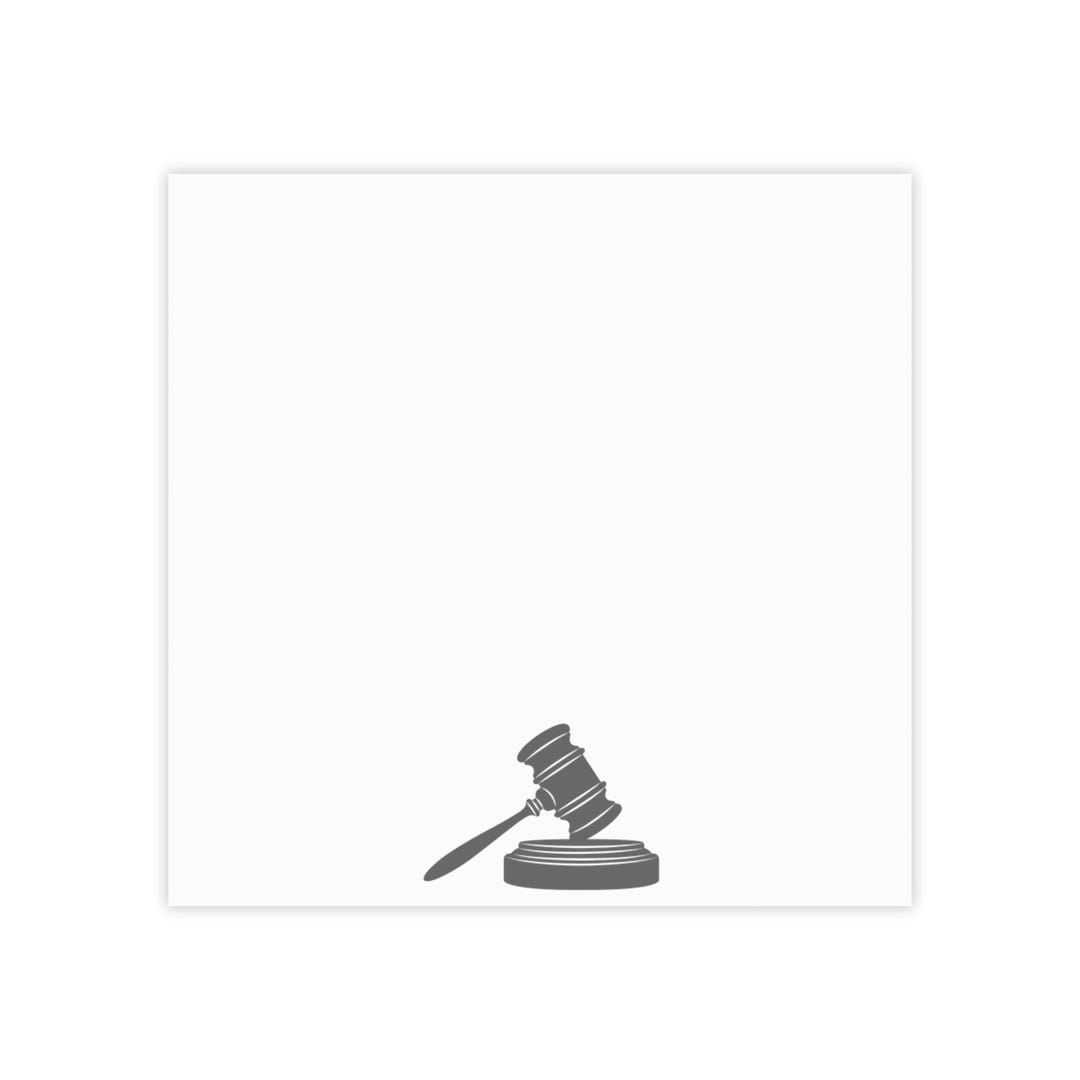 Legal-themed Post-it Note Pads, Law Office Stationery, Judge Gavel ...