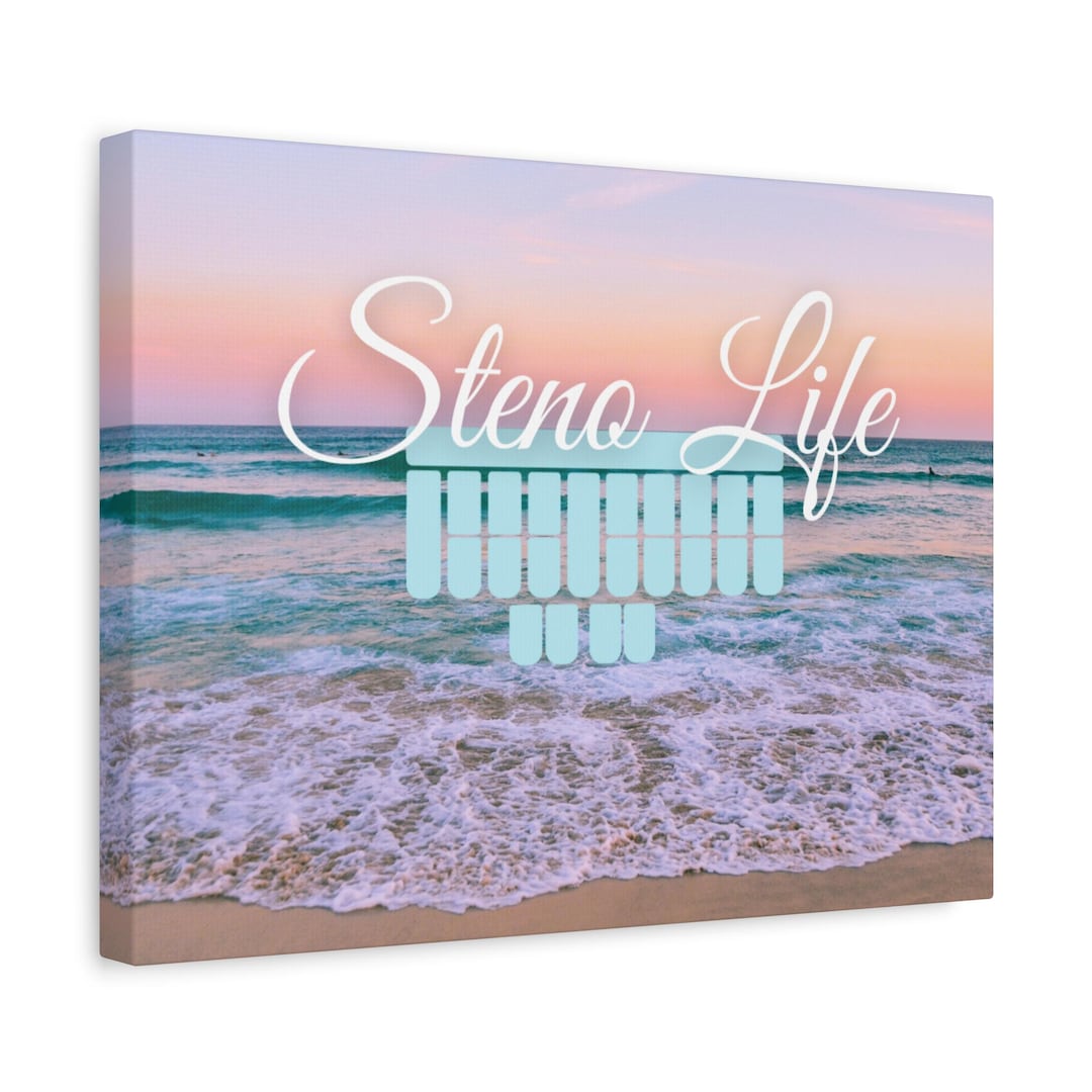 Stenography Beach Canvas Art, Madam Court Reporter Decor, Steno Art ...