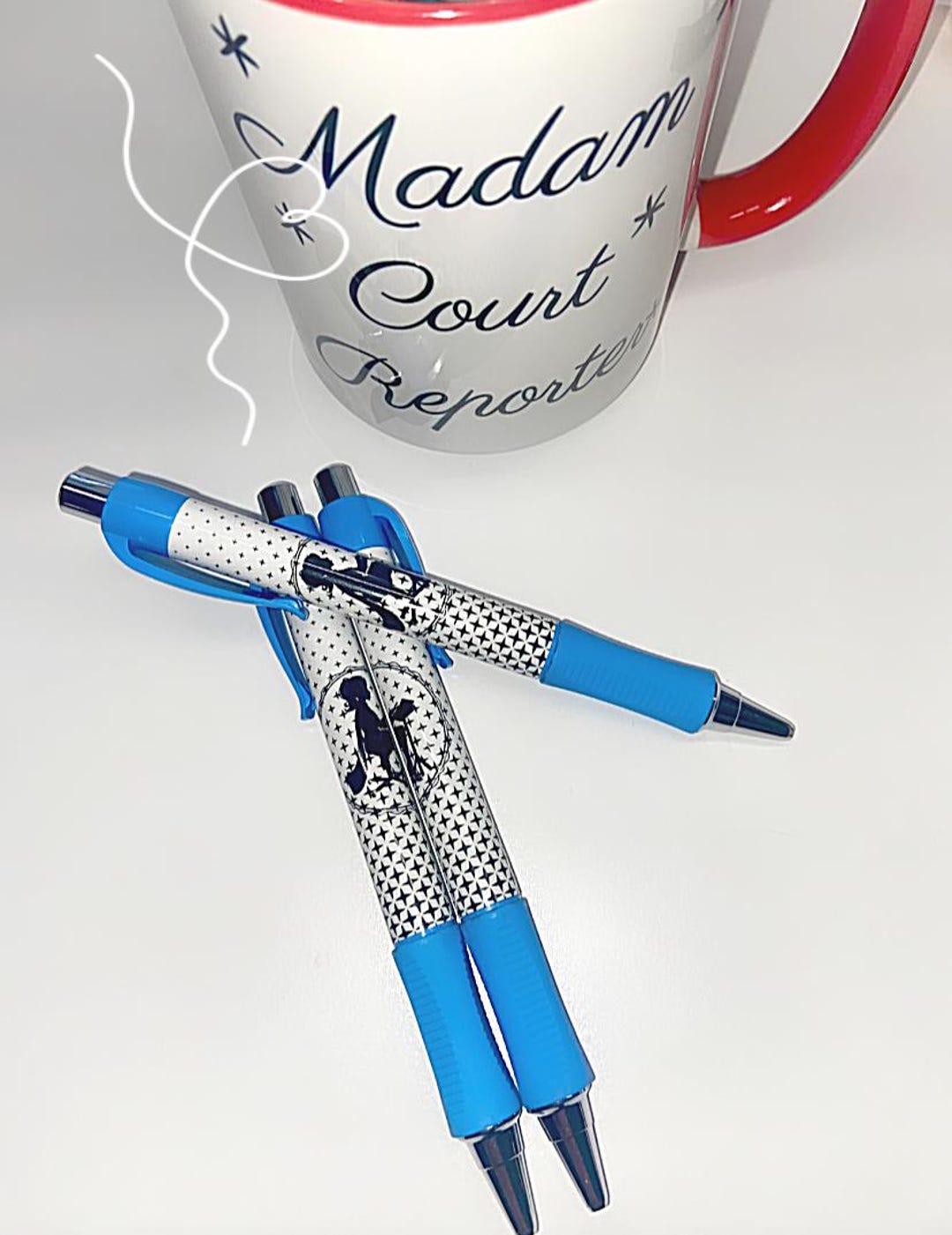 Court Reporter Pen Stenographer Gift Office Stenography Ballpoint Blue ...