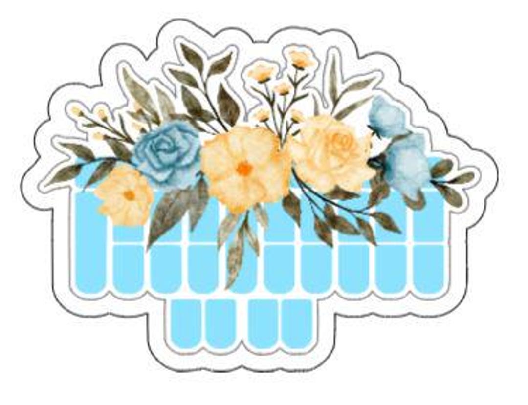 Steno Keyboard Floral Decal, Stenography Sticker, Steno Machine Decal ...