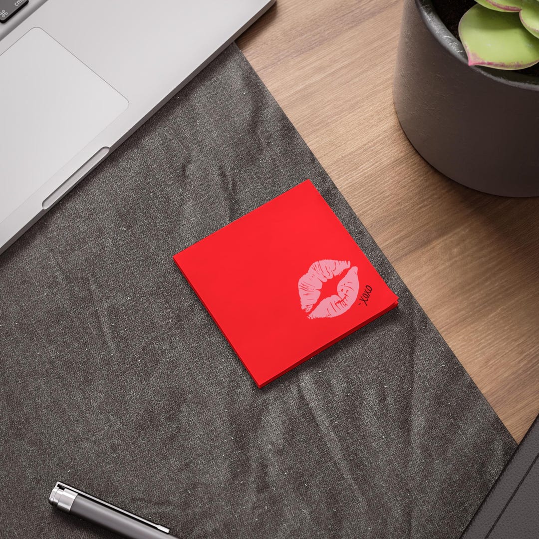 Red Xoxo Sticky Notes Lips Post-it® Note Pads, Love Note Post-its ...
