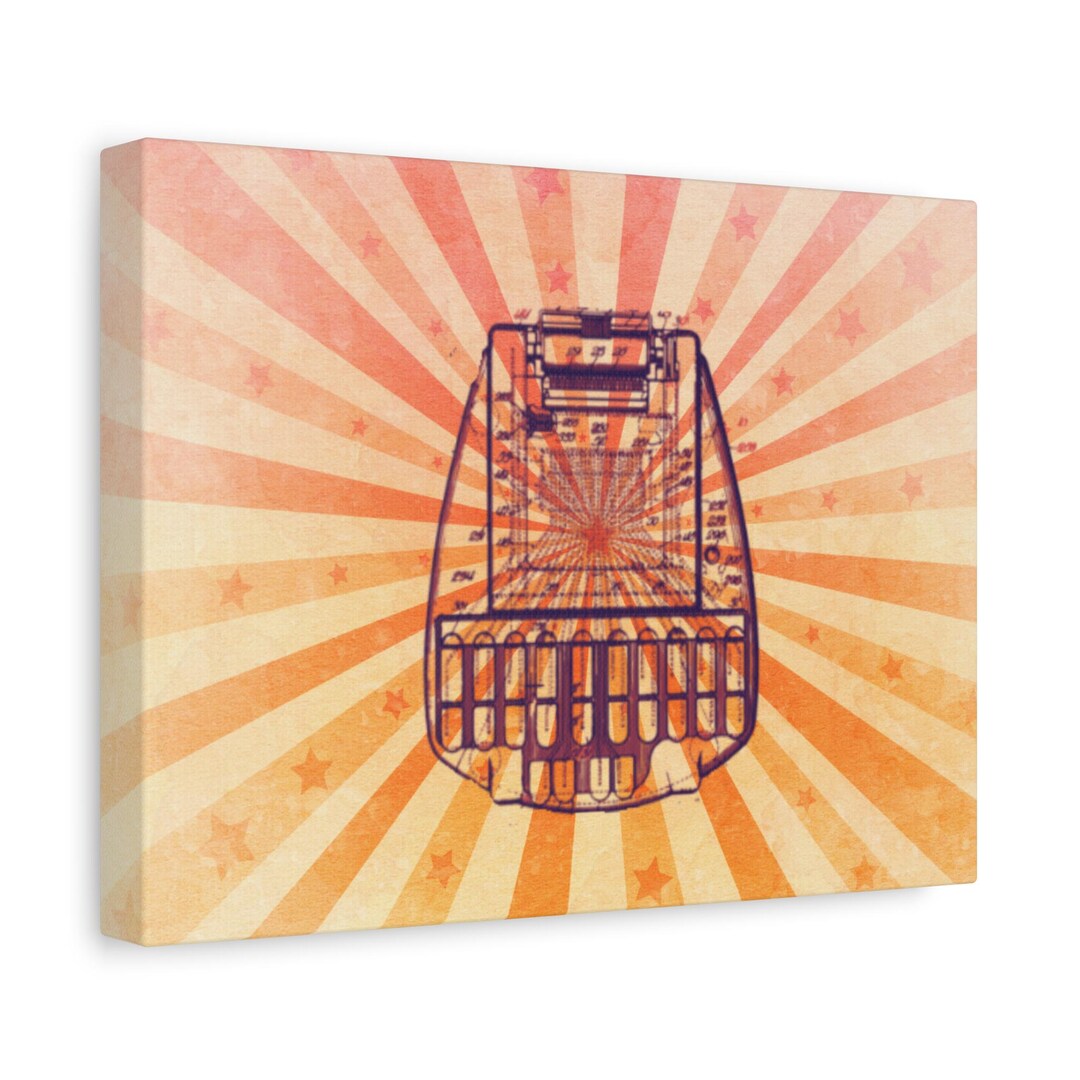Canvas Art, Steno Machine Stretched Canvas Print, Court Reporter Office ...