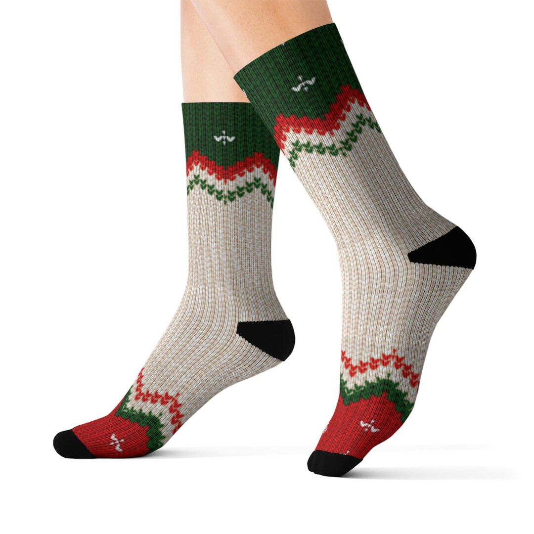 Tacky Ugly Sweater Socks, Christmas Socks, Holiday Socks, Funny ...