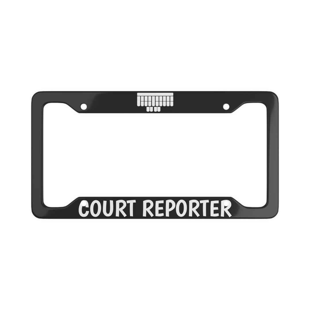 Court Reporter License Plate Frame, Steno Keyboard Stenographer Gift ...