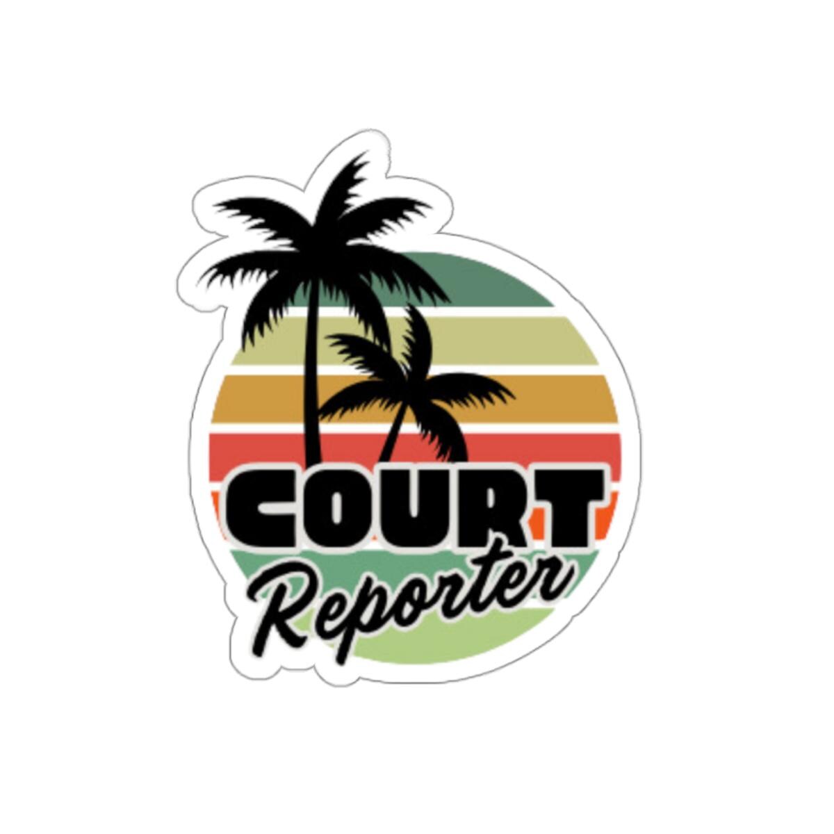 Retro Court Reporter Sticker Decal, Stenographer Sticker - Etsy