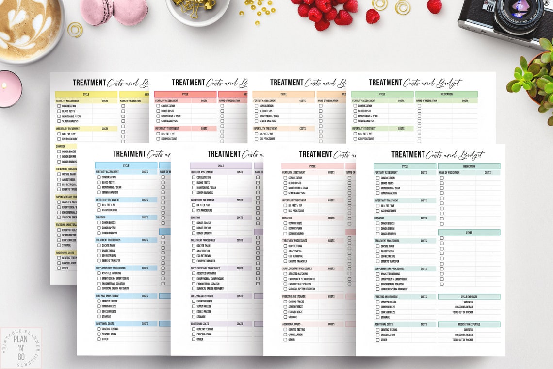 Printable IVF Planner Insert, Fertility Spending Record, IVF Expense ...