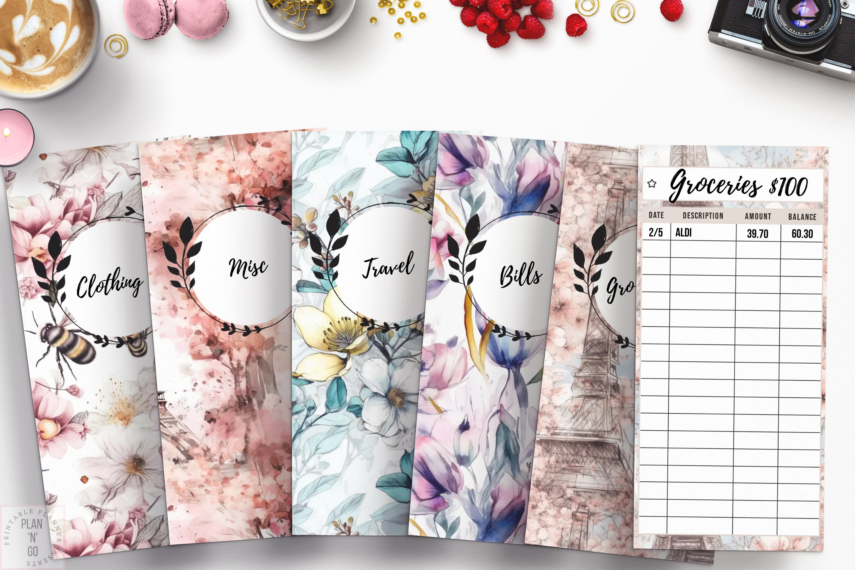 Cash Envelopes Printable Money Tracker Hello Spring Theme - Etsy