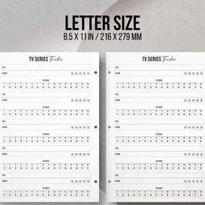 Editable TV Series Tracker, Printable TV Show, TV Series Journal ...