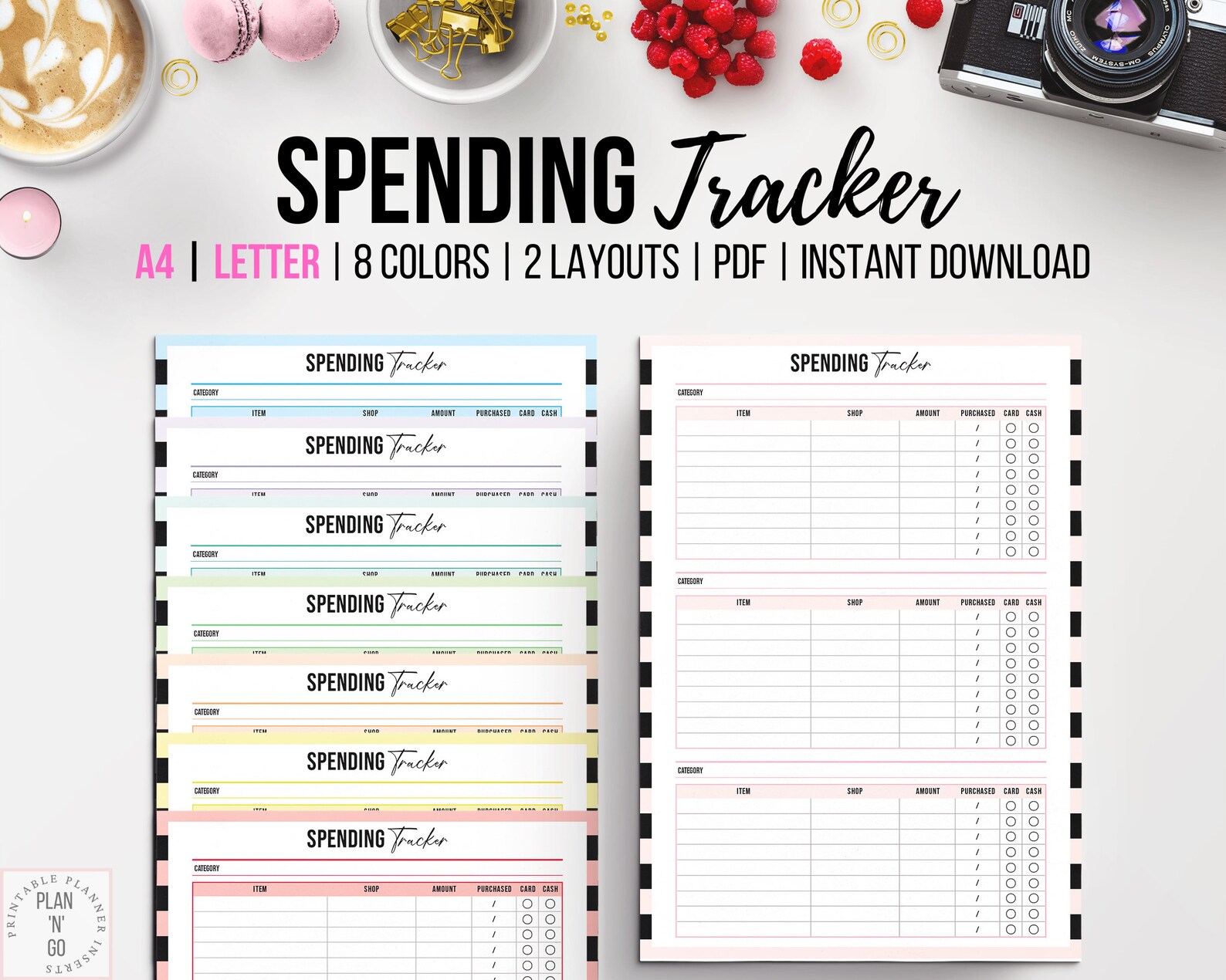 Spending Tracker Printable, A4, Letter, Order Tracker, Spending Log ...