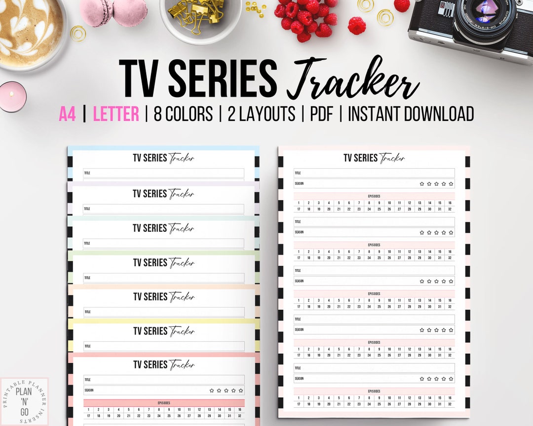 Episode Tracker Printable, A4, Letter, Television Journal, TV Show ...