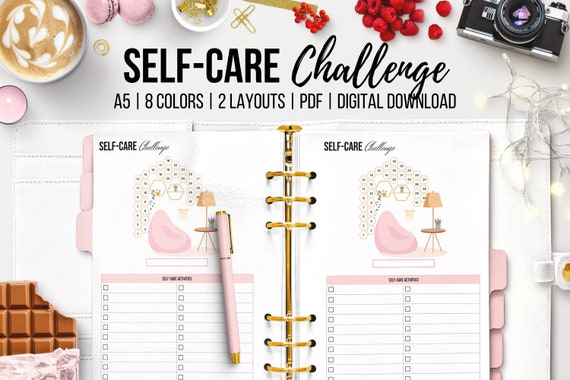 Self Care Journal Printable Self Care Challenge Mindfulness | Etsy
