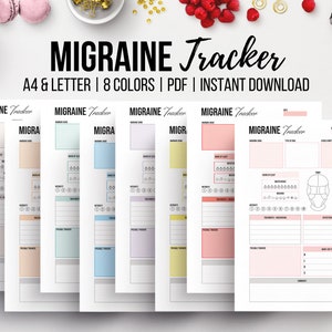 Migraine Tracker Printable Headache Log Headache Diary - Etsy
