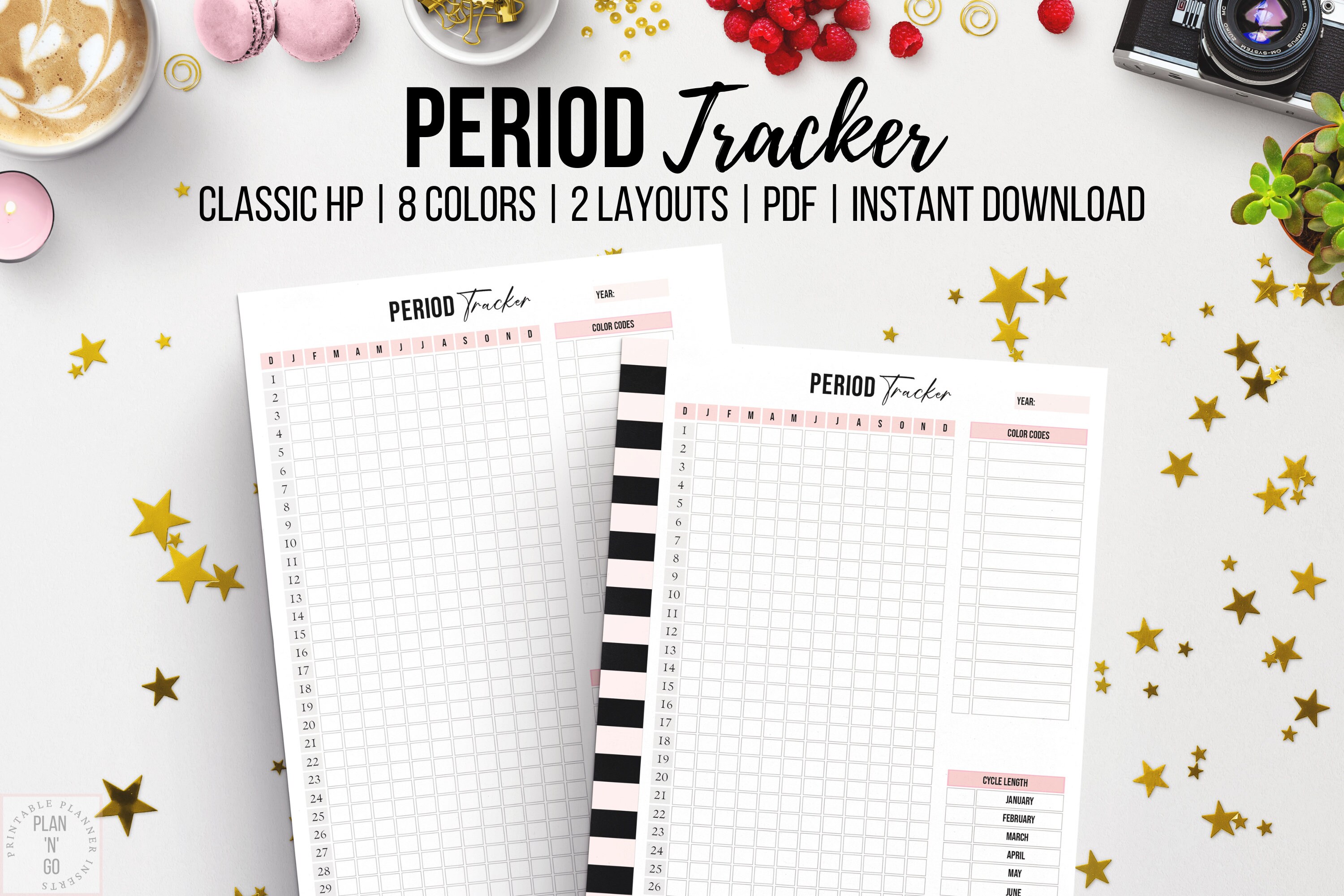 Period Tracker Printable, Menstrual Cycle, Period Journal, Symptom ...
