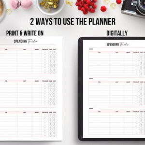 Spending Tracker Printable, A4, Letter, Order Tracker, Spending Log ...