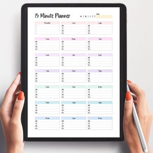 15 Minute Daily Planner, Printable Daily Schedule, Task Manager ...
