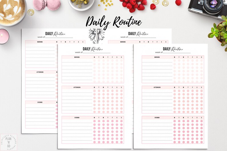 Printable Routine Checklist Routine Planner Habit Tracker - Etsy