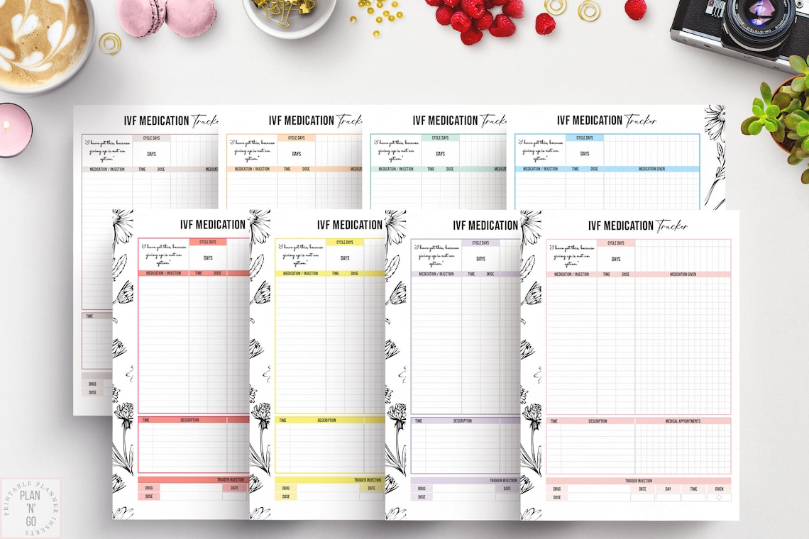 IVF Medication Tracker, IVF Medication Organizer, IVF Journal ...