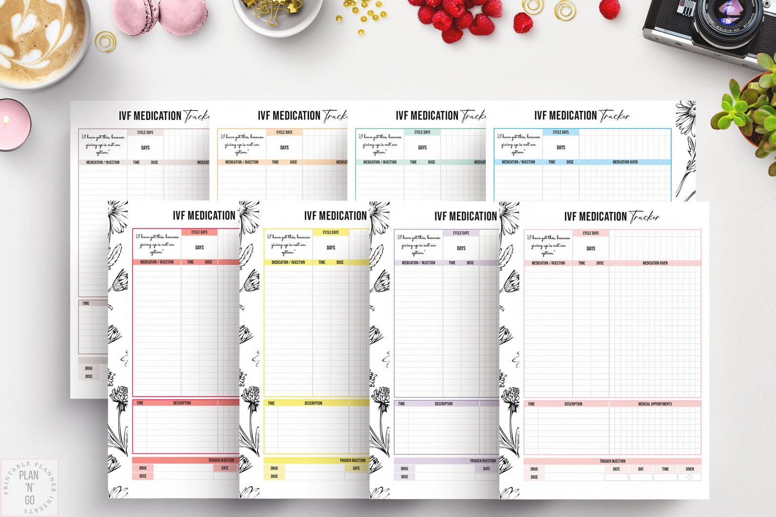 IVF Medication Tracker, IVF Medication Organizer, IVF Journal ...