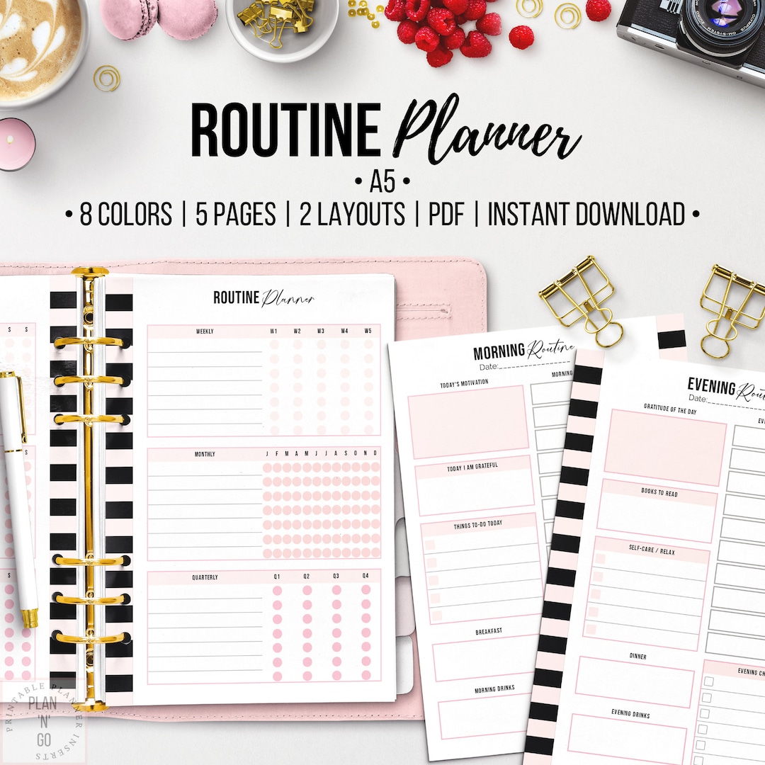 Printable Routine Checklist, Routine Planner, Habit Tracker, Morning ...