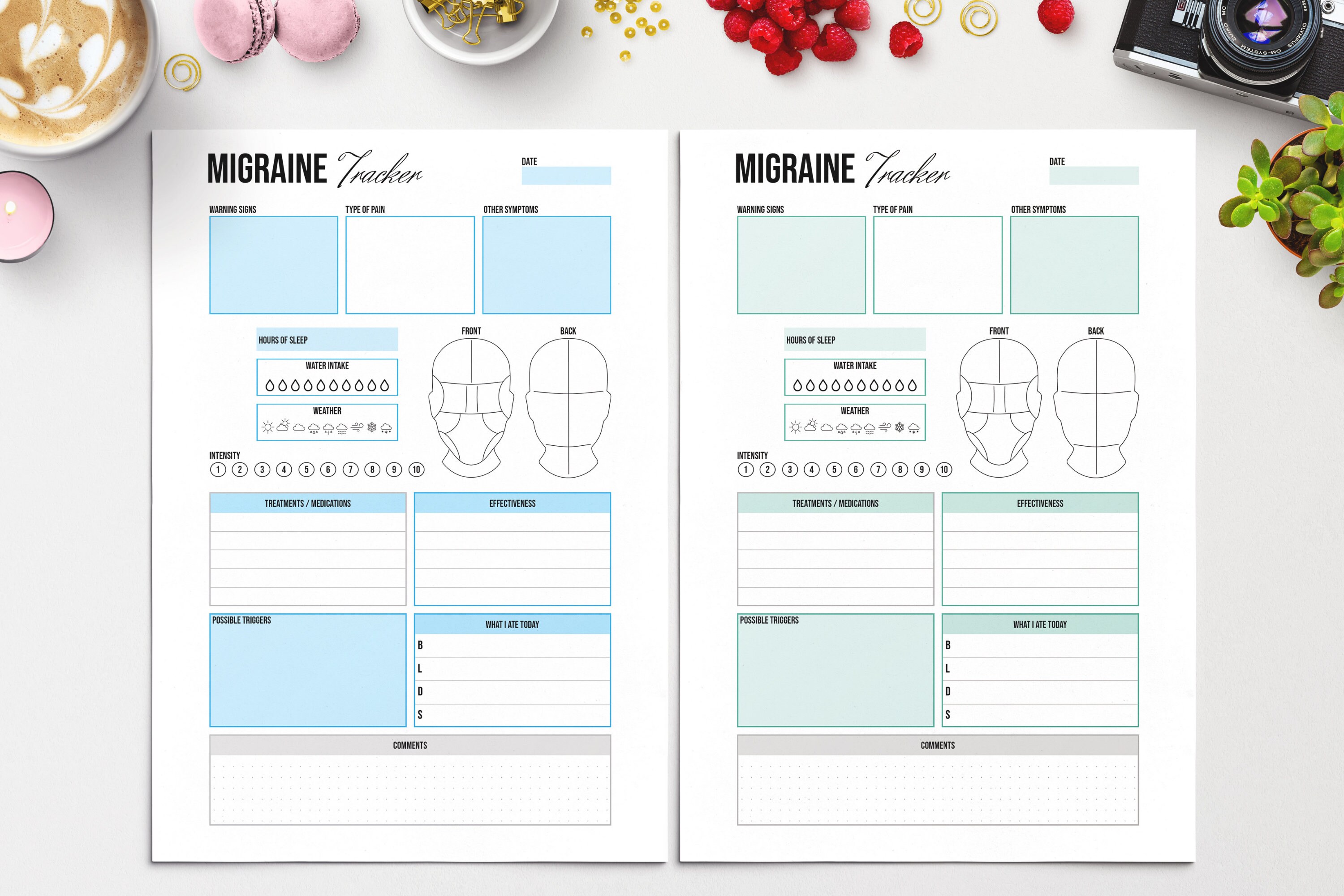 Migraine Tracker Printable Headache Log Headache Diary - Etsy