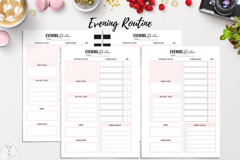 Printable Routine Checklist, Routine Planner, Habit Tracker, Morning ...