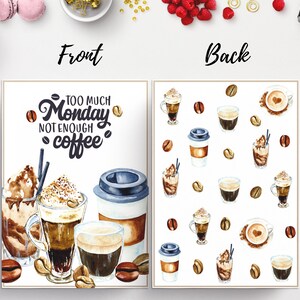 Coffee Planner Dashboard, Printable Planner Cover, Set of 4, Coffee ...