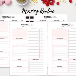 Printable Routine Checklist, Routine Planner, Habit Tracker, Morning ...