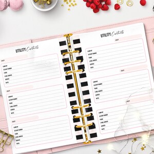 Printable Utility Contacts, Household Organizer, Utility Providers List ...