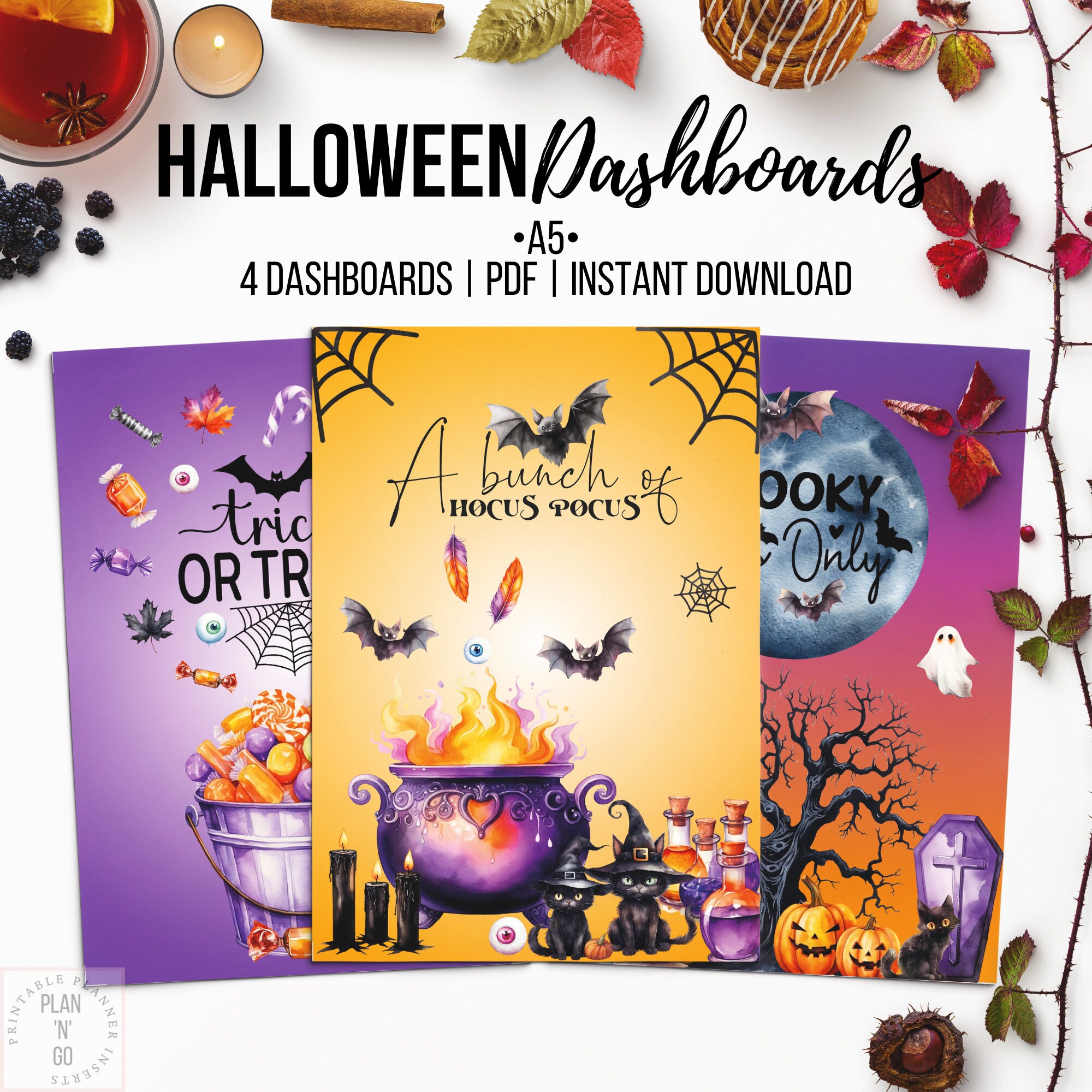 Halloween Dashboard, Printable Halloween Planner, Trick or Treat ...