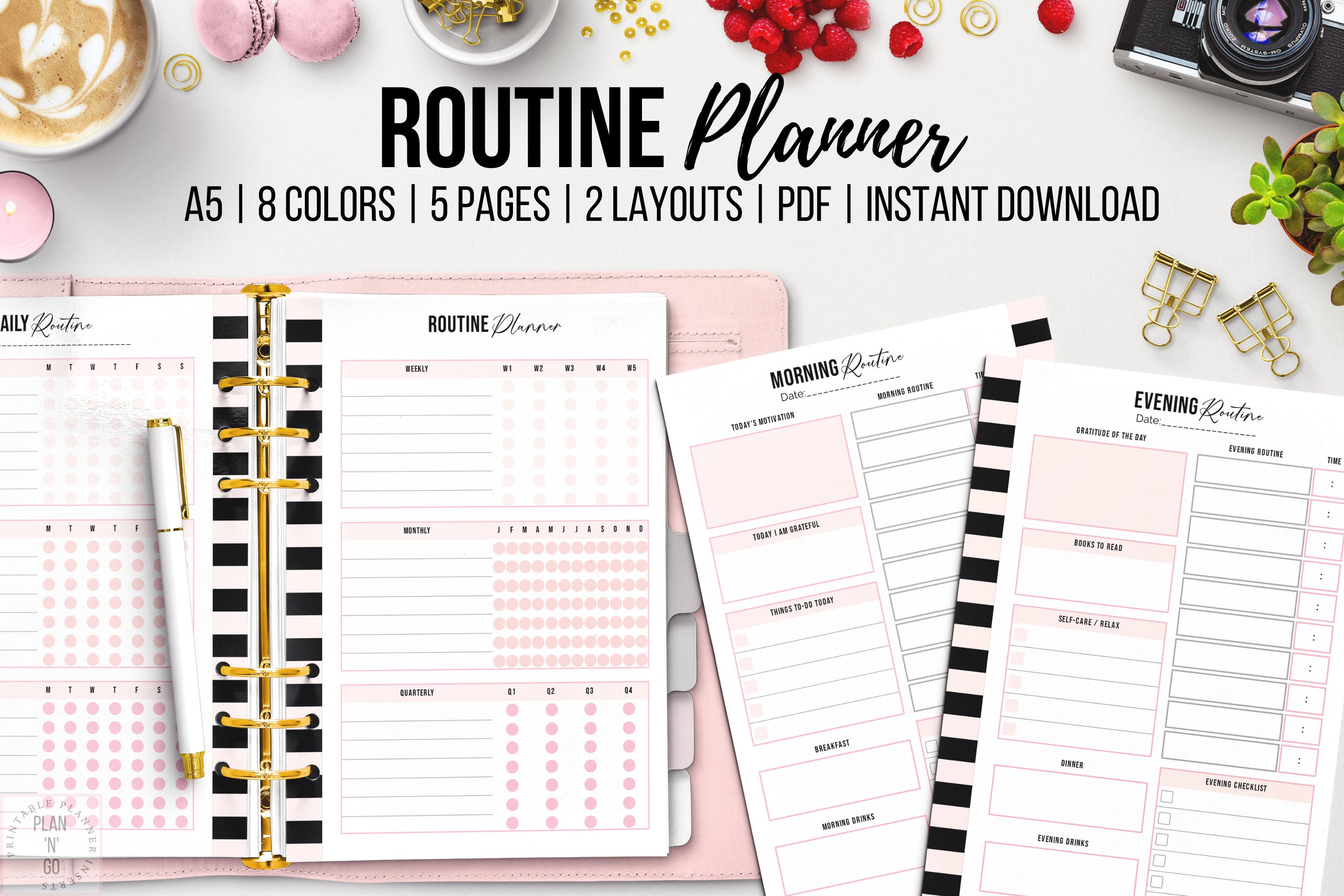 Printable Routine Checklist Routine Planner Habit Tracker - Etsy