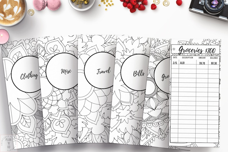 Cash Stuffing Envelope, Printable Cash Envelope, Spending Tracker, Set ...
