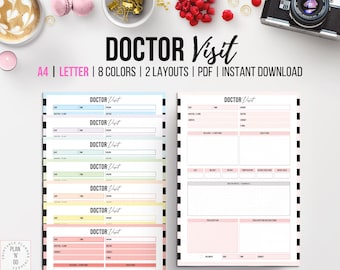 Doctor Visits Tracker Printable Template, Doctor Appointment Log ...