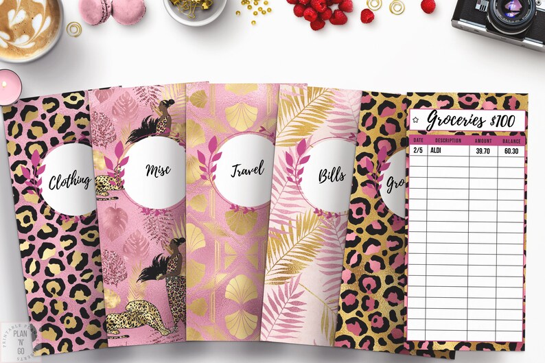 Printable Cash Envelope, Money Envelope Tracker, Personal Finance, Pink ...