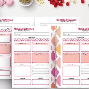 Reflection Journal, Printable Monthly Reflection, Month in Review ...