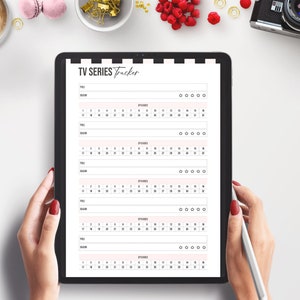 TV Series Tracker, Printable Entertainment Planner, Episode Log ...
