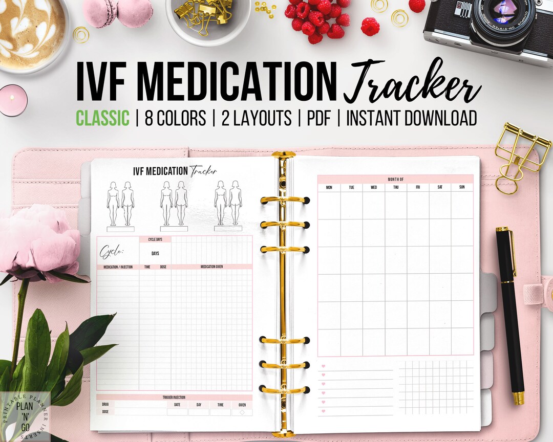 IVF Medication Tracker, Printable Medication Log, Trying to Conceive ...