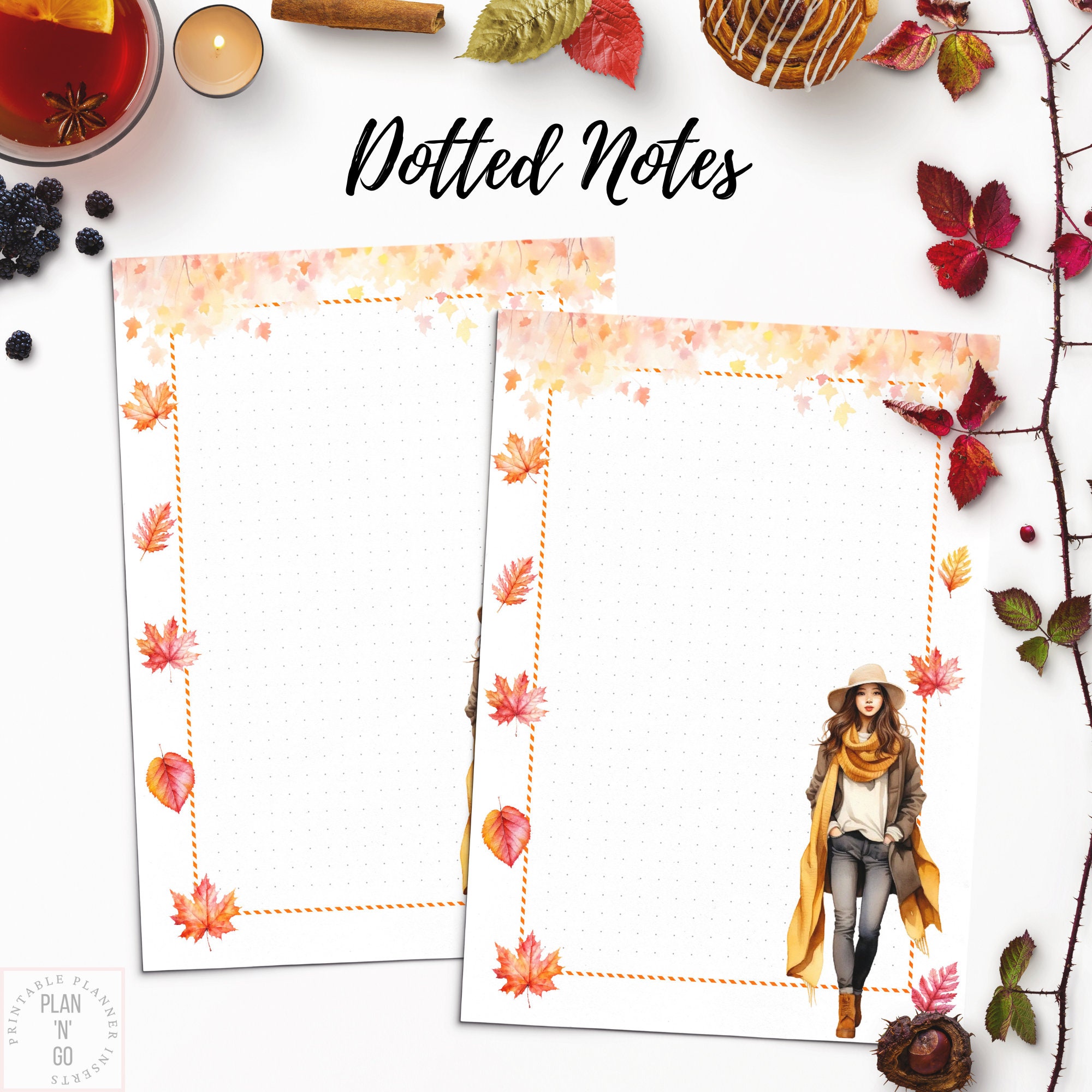 Fall Notes Printable Notes Paper Autumn Themed Writing - Etsy