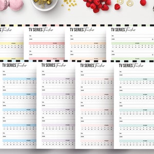 TV Series Tracker, Printable Entertainment Planner, Episode Log ...
