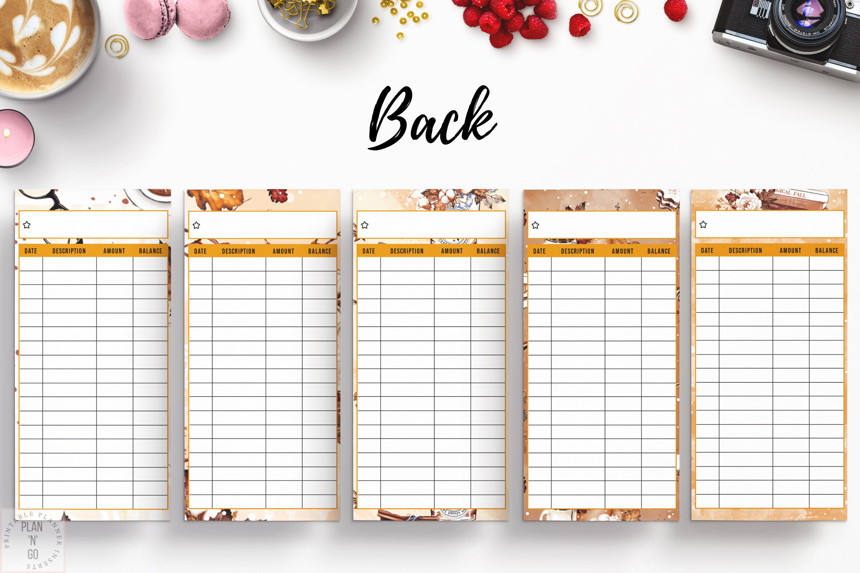 Printable Cash Envelope, Money Management, Monthly Savings, Fall Theme ...