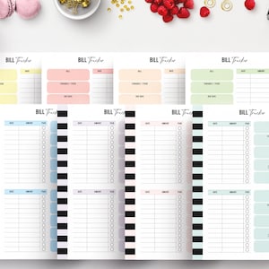 Bill Payment Tracker, Printable Bill Organizer, Household Expenses ...