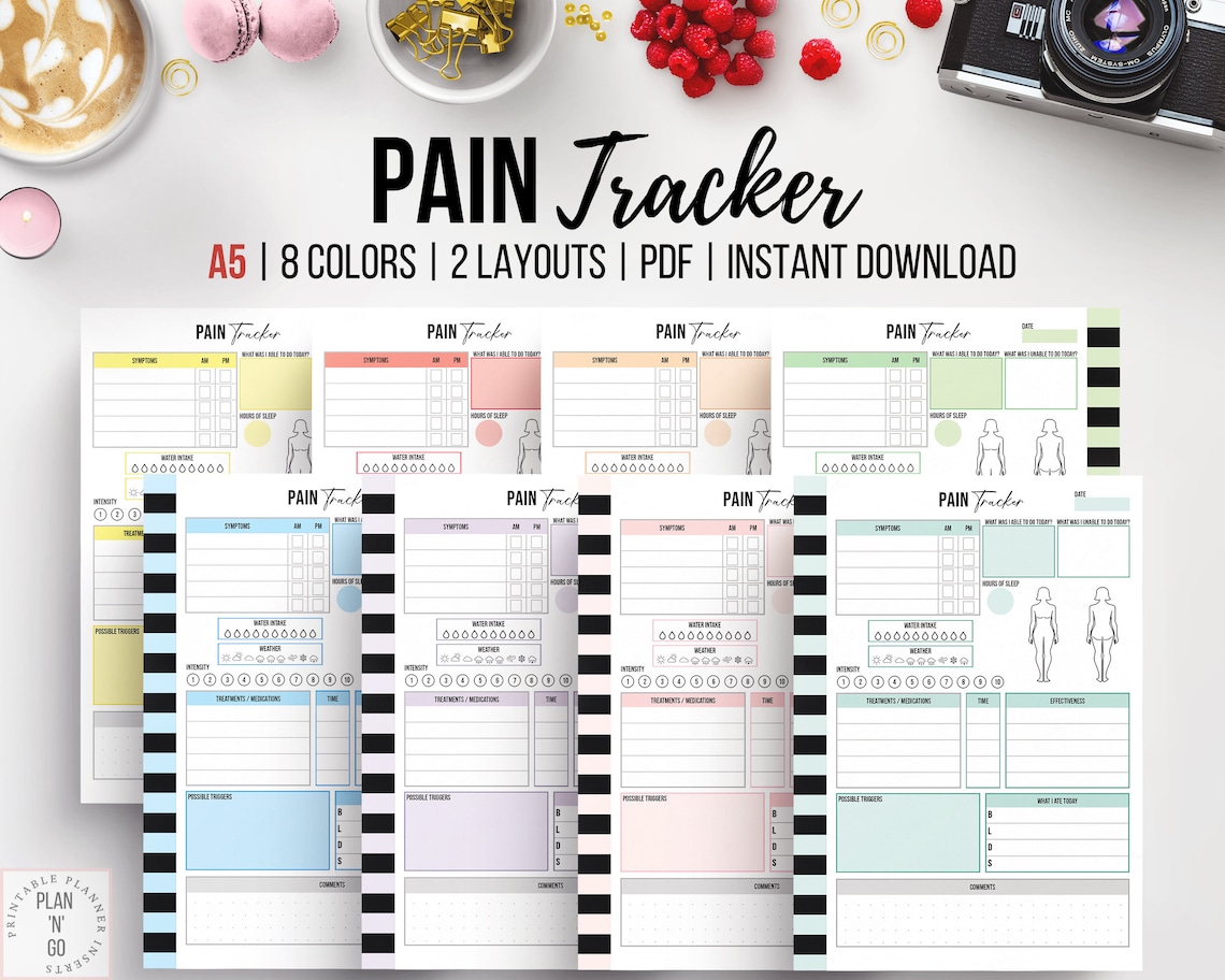 Pain Tracker Printable, Chronic Illness Medical Planner, Chronic Pain ...