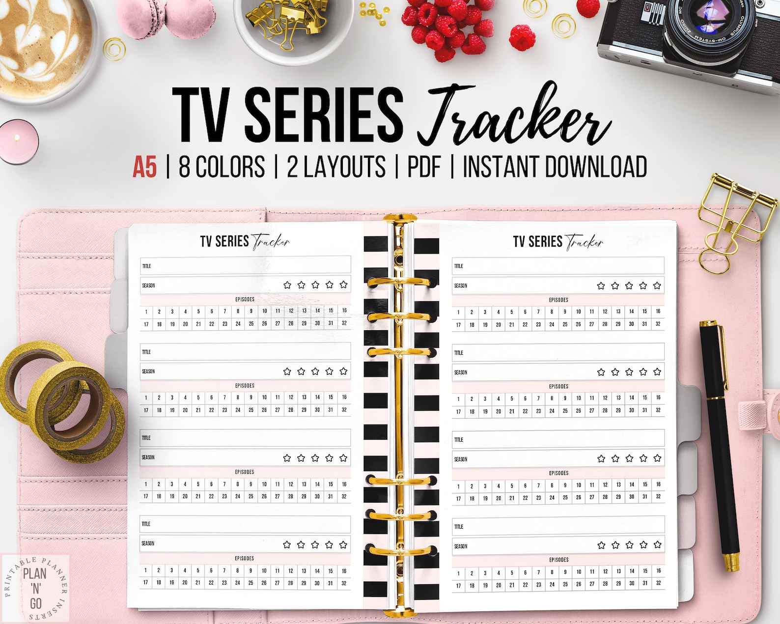 TV Series Tracker, Printable Series Journal, TV Program List, Series to ...