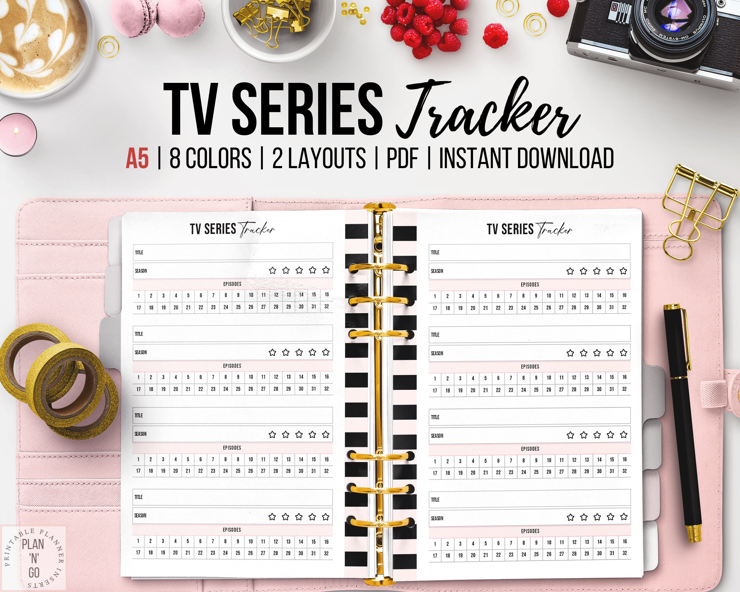 TV Series Tracker, Printable Series Journal, TV Program List, Series to ...