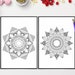 Floral Mandala Coloring Pages Set Mindful Adult Meditation PDF Bundle ...