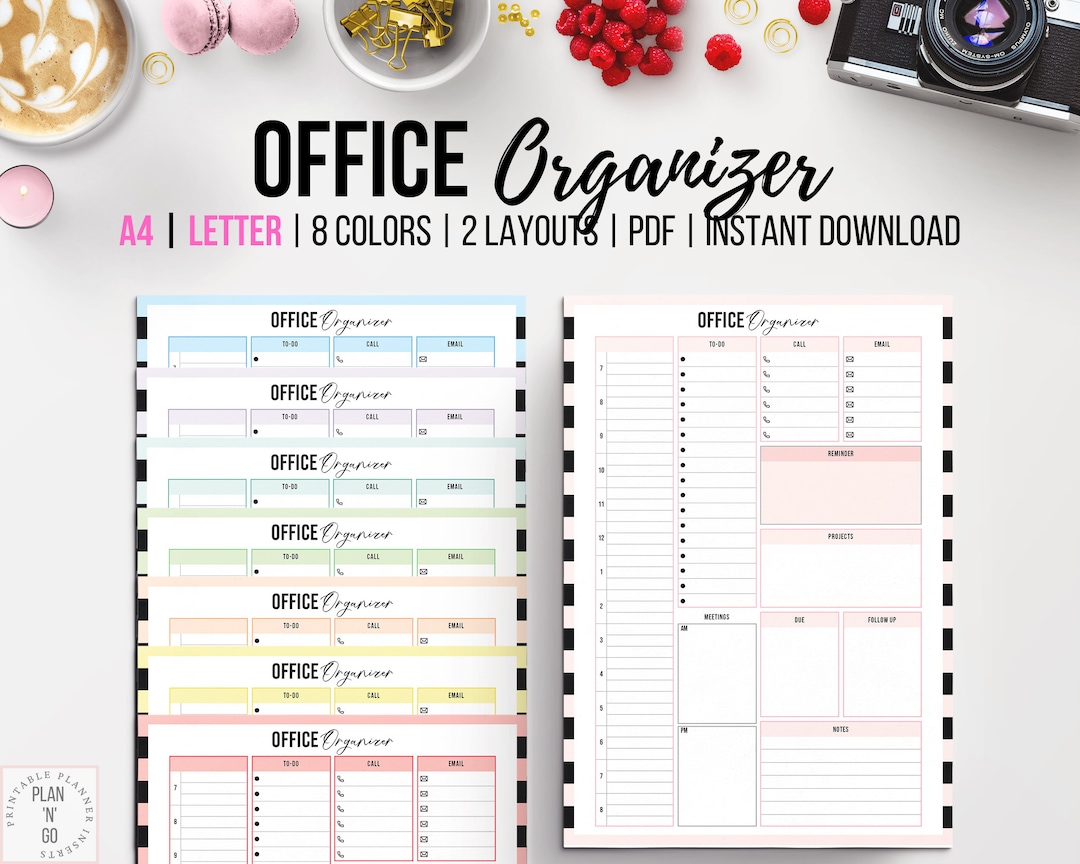 Office Organizer Printable, Daily Office Task, Work Schedule, Work to ...