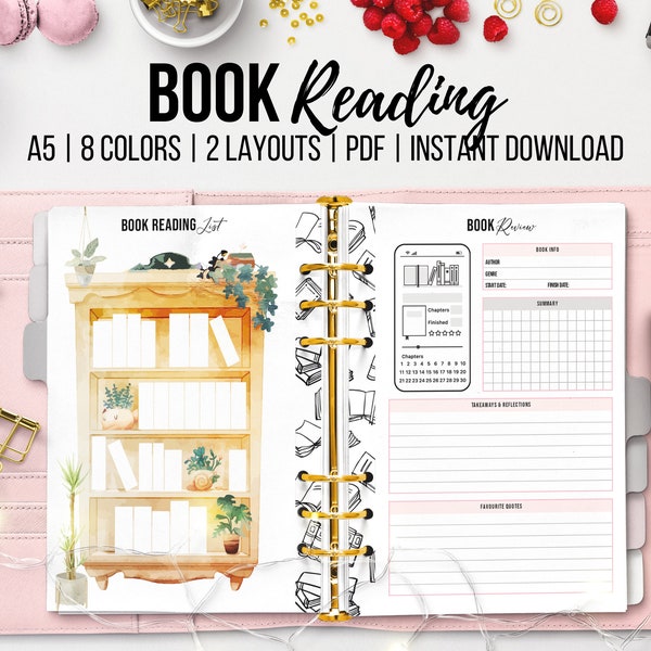 Reading Journal Printable A5 - Etsy